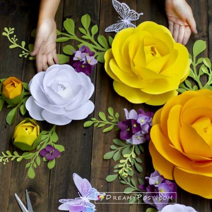 Paper flowers – DreamyPosy templates