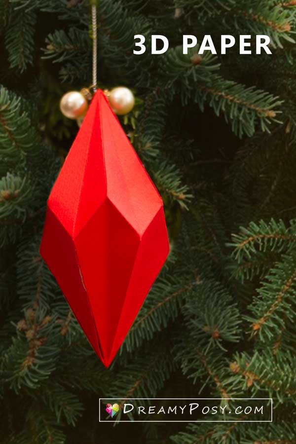 3D Paper Ornaments Templates DreamyPosy Templates
