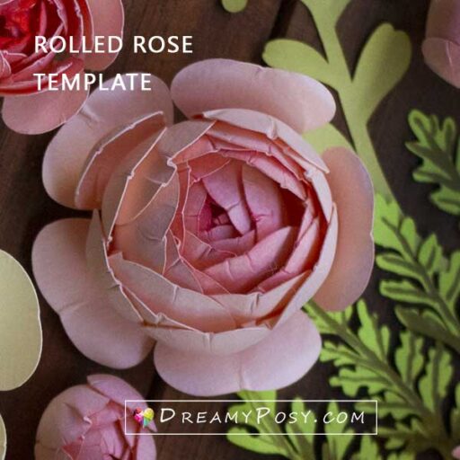 Rolled rose template – DreamyPosy templates